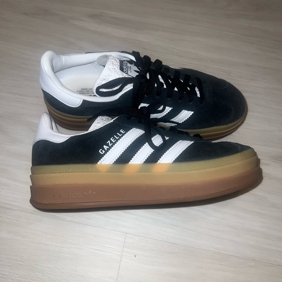 adidas | Shoes | Adidas Gazelle Platform Black And White Sneakers ...